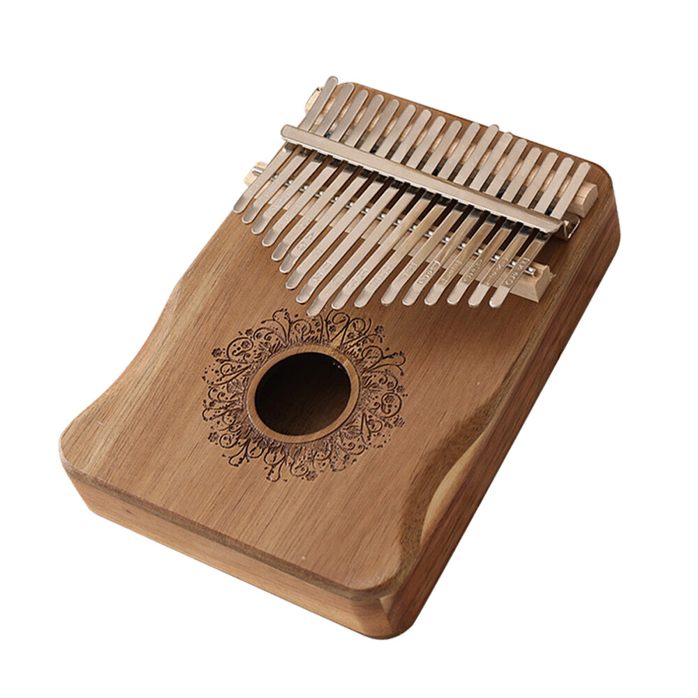 17 Keys Kalimba African Thumb Finger Piano Wood Portable Musical Instrument phoenix star little daisy lavender wood blue coffee 170*130*30mm 150g 1 Kalimba 1 Tuning Hammer 1 Cloth 1 Storage Bag 1 User Manual