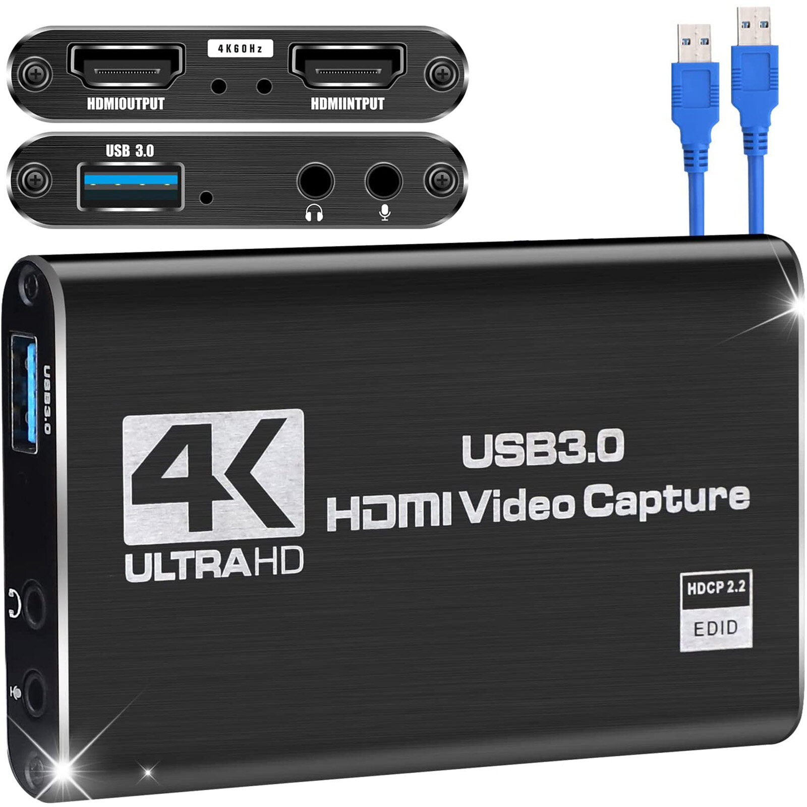 HDMI видеозахватная карта Nintendo Switch, карта захвата игр 4K 1080P 60FPS, карта захвата Nintendo Switch USB 3.0 для записи видео в стриме, устройство захвата экрана работает с PS4/ПК/OBS/DSLR/камерой