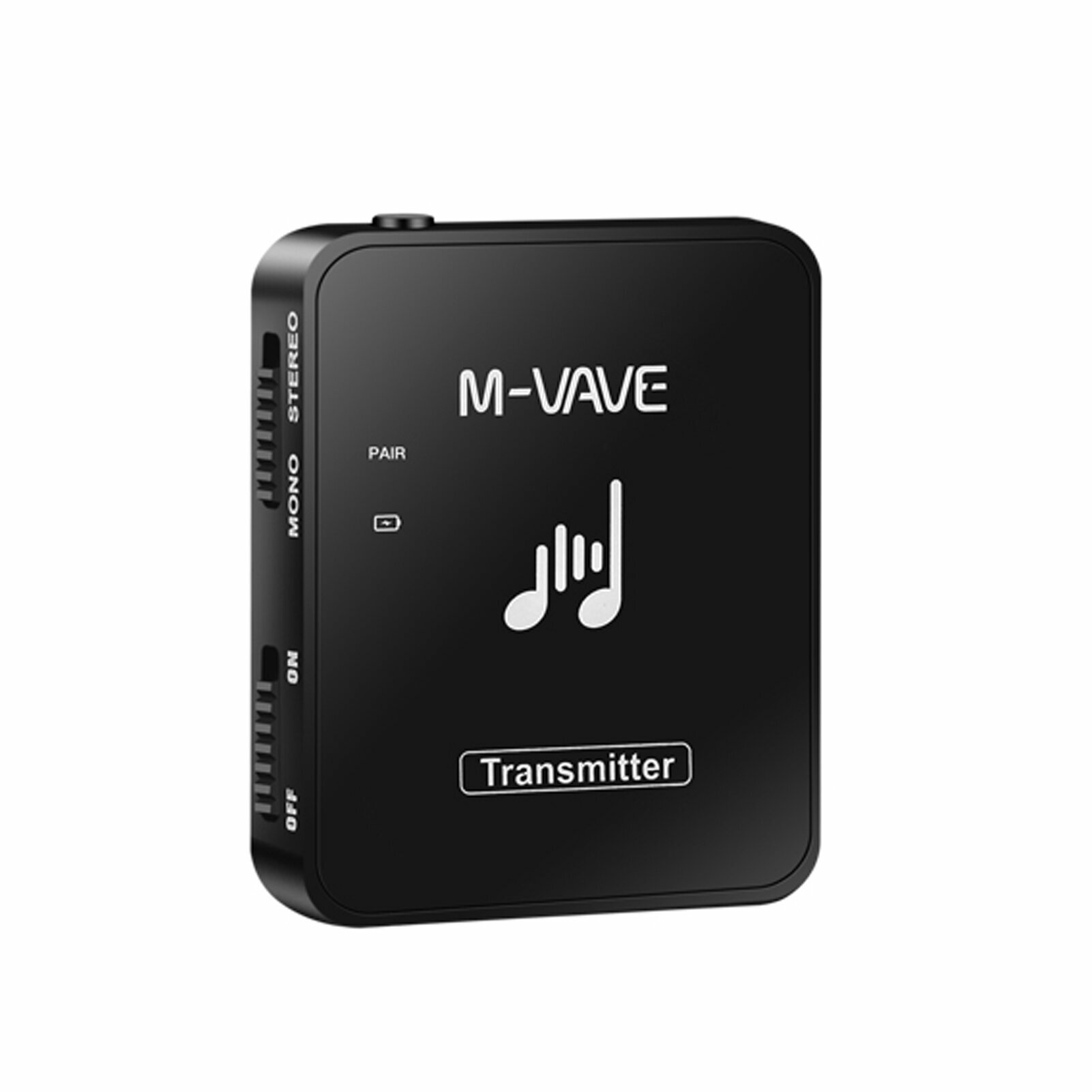 M-VAVE WP-10 передатчик наушников беспроводной 2.4GHz, система передачи мониторинга, подзарядное устройство, материал ABS, частота дискретизации 24bit/48KHz, задержка <12ms, дальность 30 м/15 м со стенами, батарея 780mAh, зарядка USB, соотношение