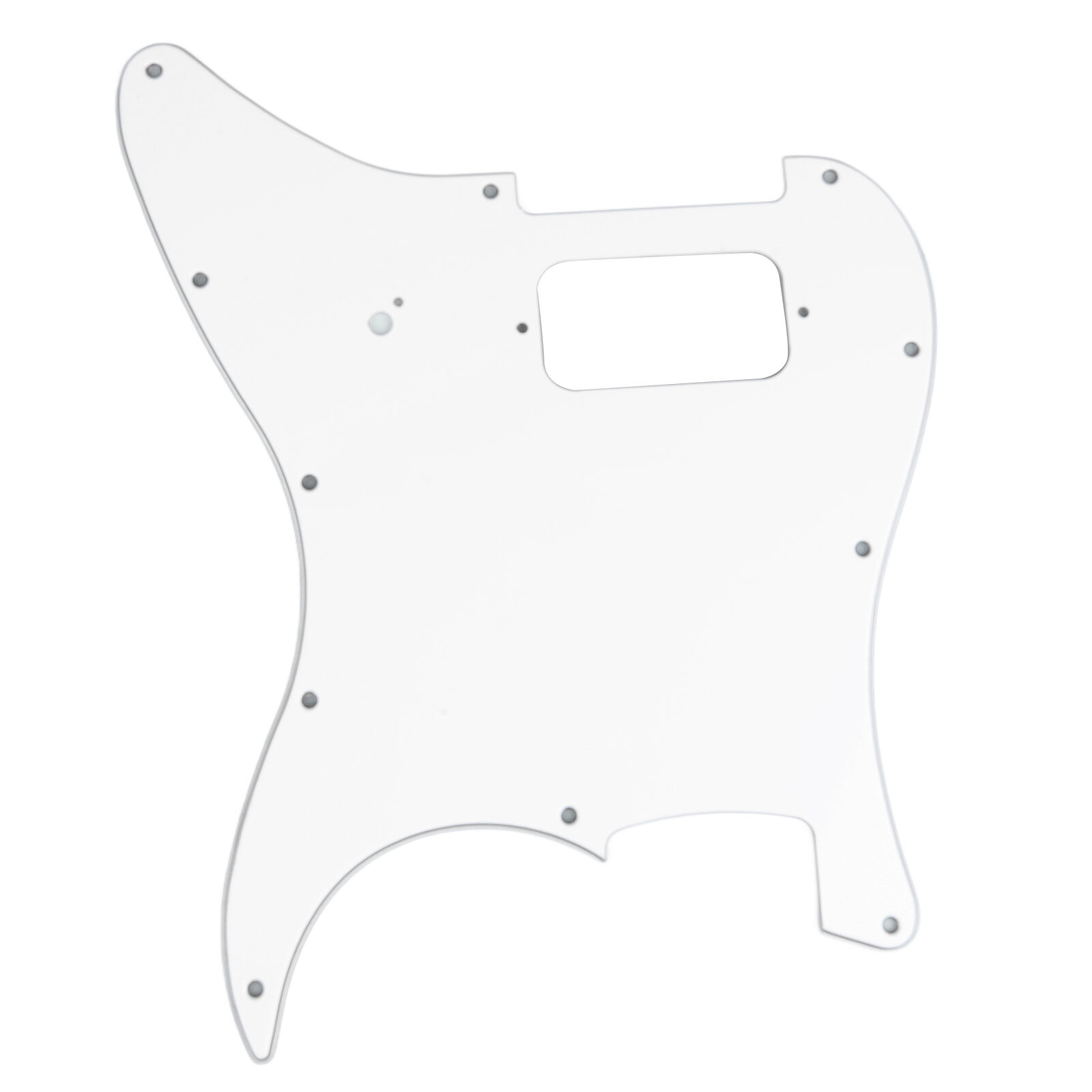 Electric Guitar Pickguard Pick Guard Plate PVC Instrument Accessory for Playing Performance White