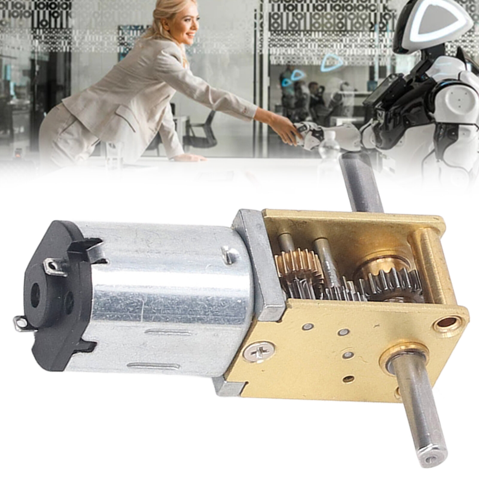 DC6V мотор-редуктор 63 об/мин, снижение скорости 1218 N20, торсионный червячный двигатель с двойным валом для автомобилей, духовок, стиральных машин