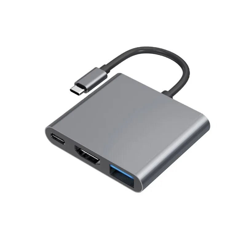 1 Type - C USB 3.0 HDMI4K трехфункционный расширительный док - hub - конвертер, серый