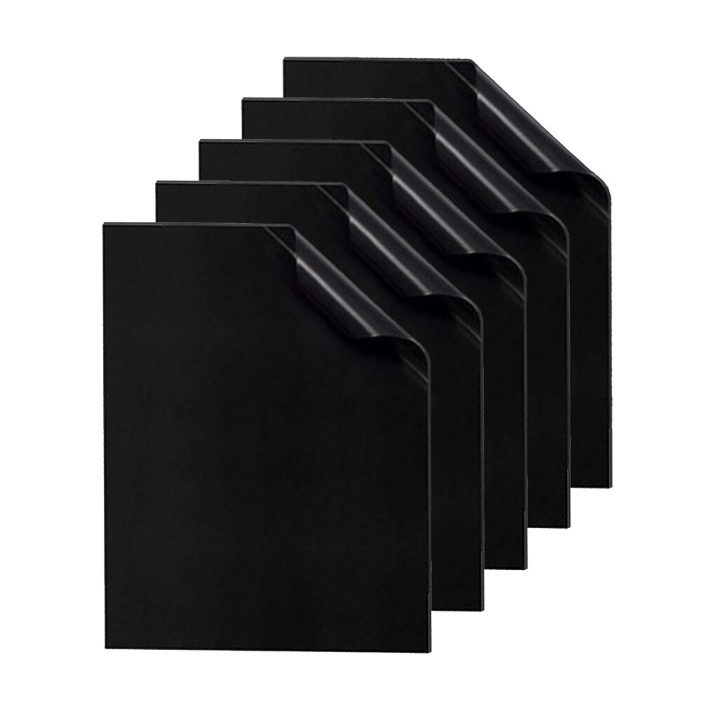 Упаковка из 5 Антипригарных Ковриков для Барбекю и Гриля, Термостойкая Прокладка 40x33 см для Приготовления пищи на открытом воздухе и принадлежности для Гриля