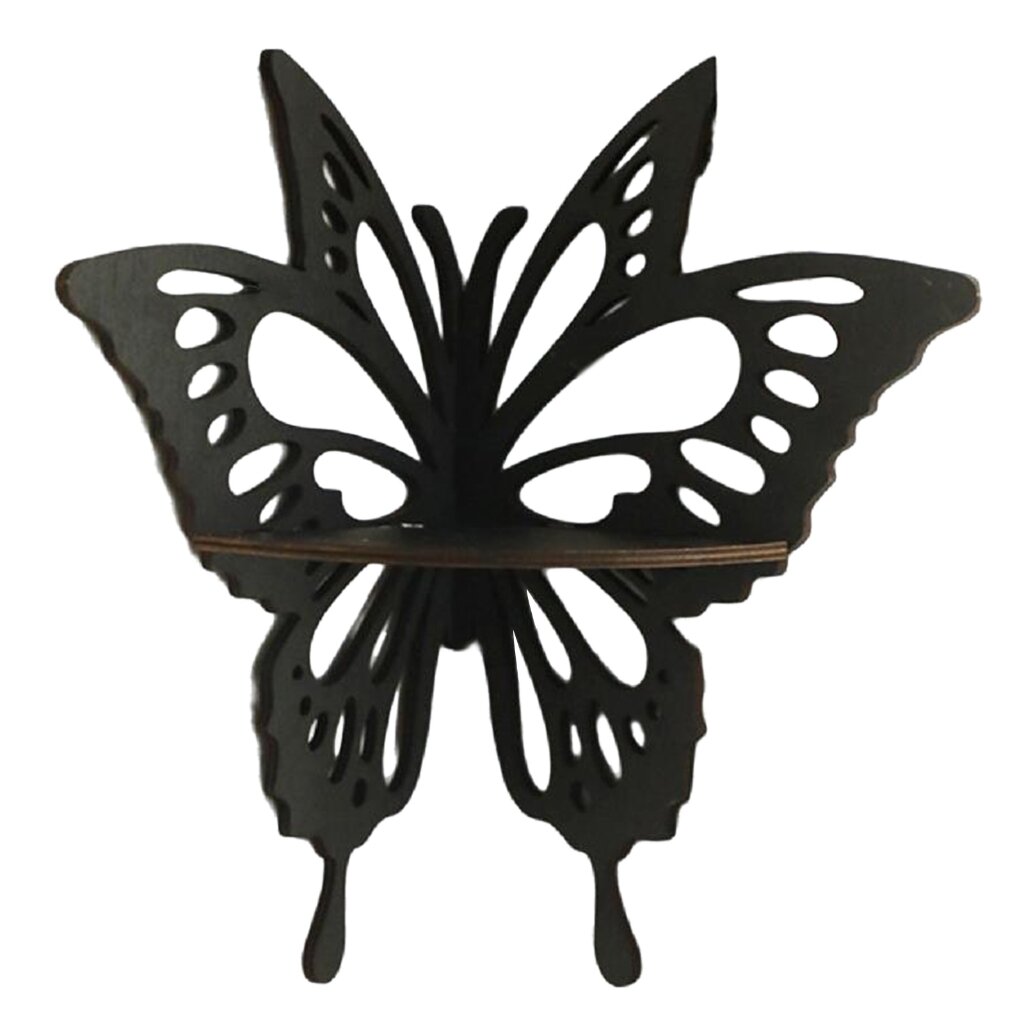 Настенная полка-Бабочка для Эффективной Настенной полки для Эфирных Масел и Кристаллов Деревянный Стеллаж-Органайзер для ювелирных изделий