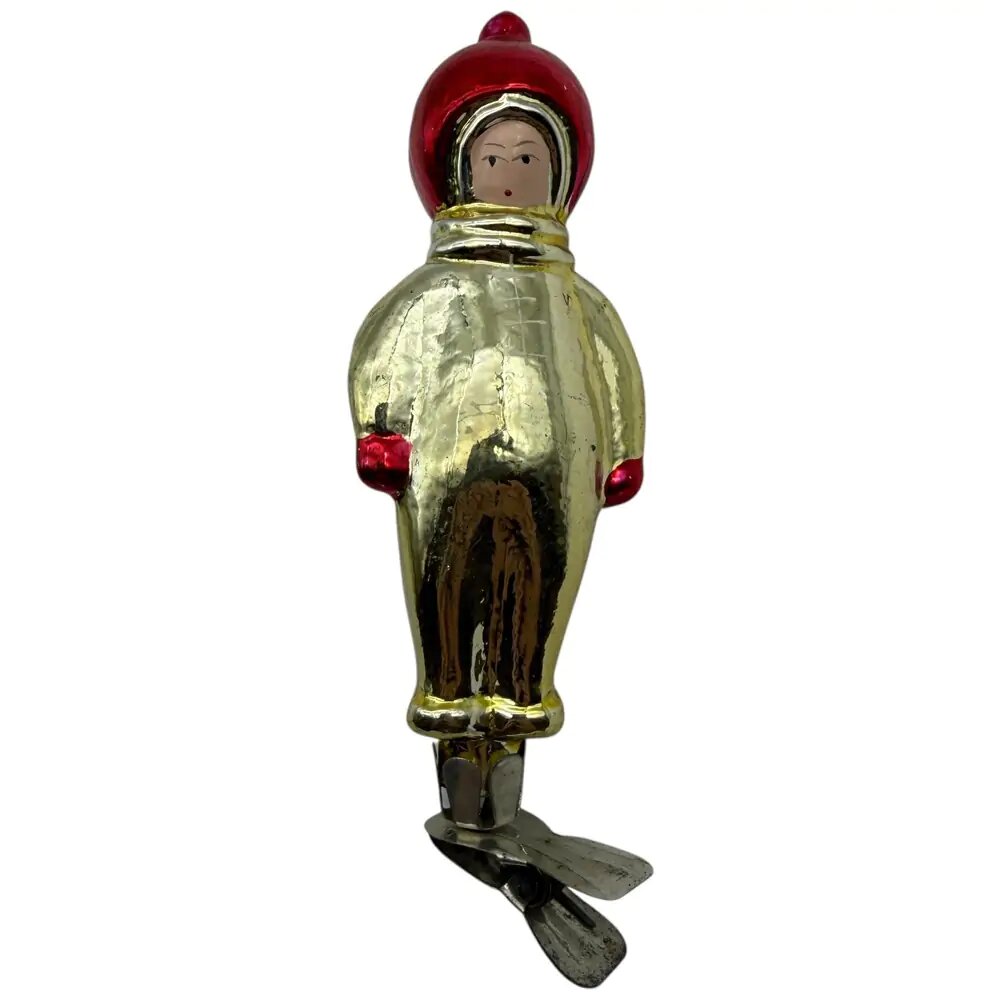 Игрушка ёлочная "Космонавт" на прищепке, 12 см, 1950-1960 гг, Москва, СССР