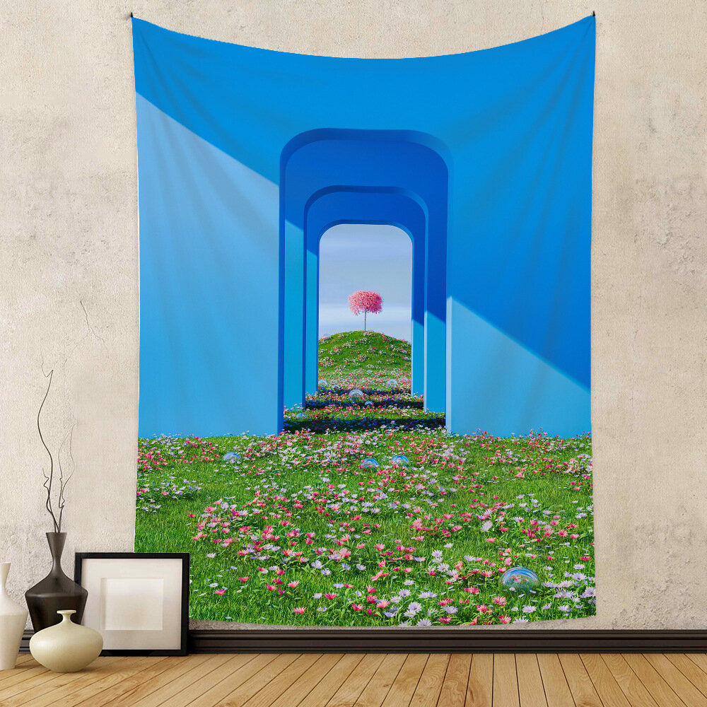 Трансграничный дом Амазонка ландшафтный гобелен фон ткань Bone ветреный фон настенный гобелен богемный гобелен