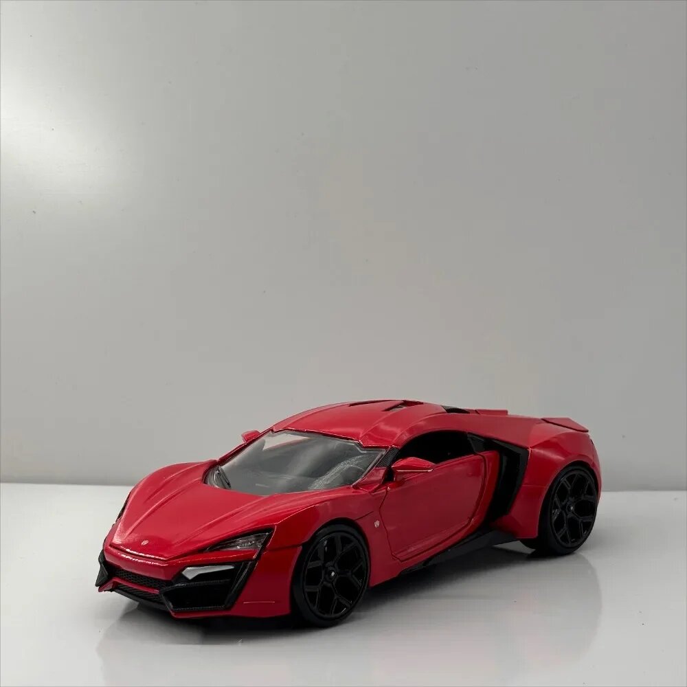 Jada 1:24 Красный металлический спортивный автомобиль Lykan Hypersport red