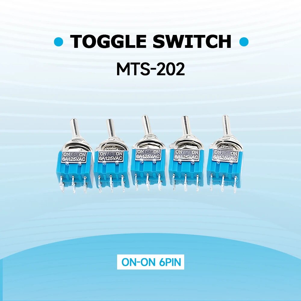 5 шт. синие мини-переключатели SparkNova SPDT ON-OFF-ON/ON-ON 5PCS MTS-202