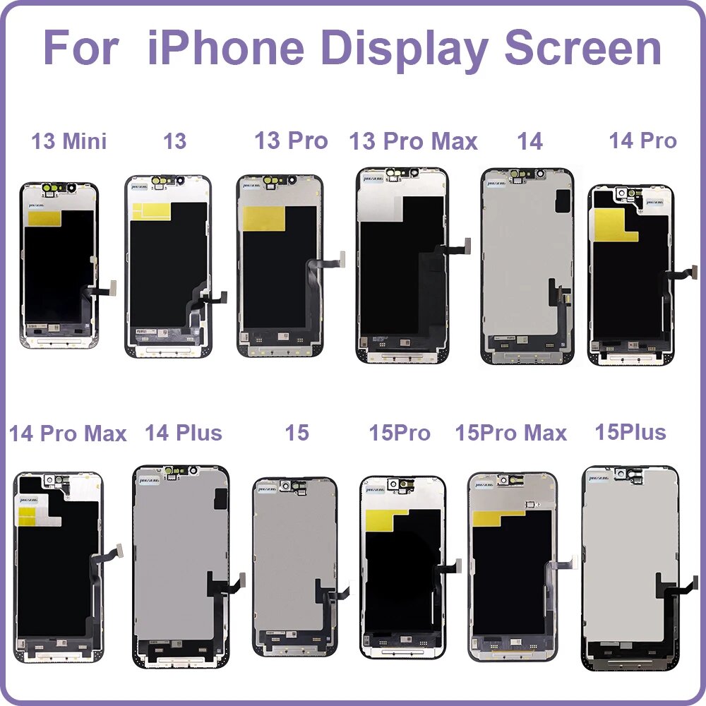 AAA+++ OLED-дисплей для iPhone 13 Mini, 13 Pro Max, 12, 11, подходит для iPhone 15 Pro Max, XS Max, XR, X, LCD INCELL экран — фото 1
