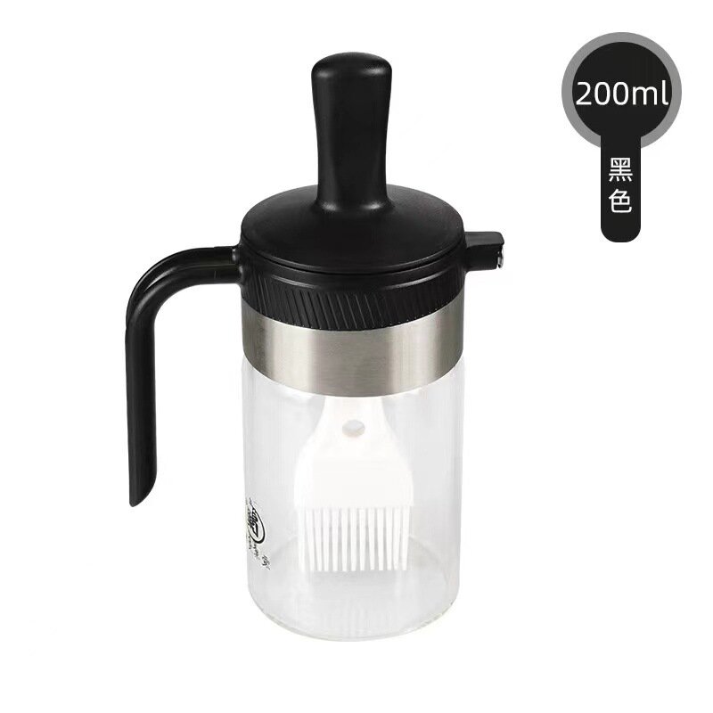 Однокомпонентный дропшиппинг, жаропрочный стеклянный масляный горшок с кистью, двойного назначения, бутылка для приправ, масляный горшок для барбекю, домашняя бутылка для масла и уксуса