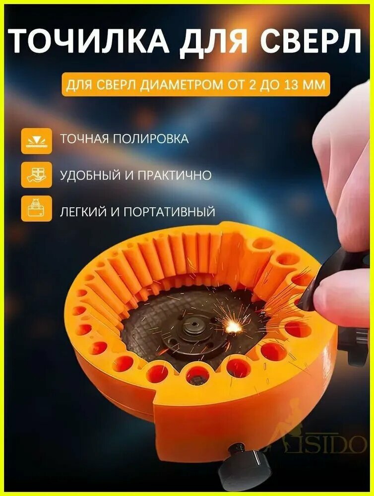 Насадка для обучения заточке, быстрая и точная заточка. Сверло на 2-13 мм