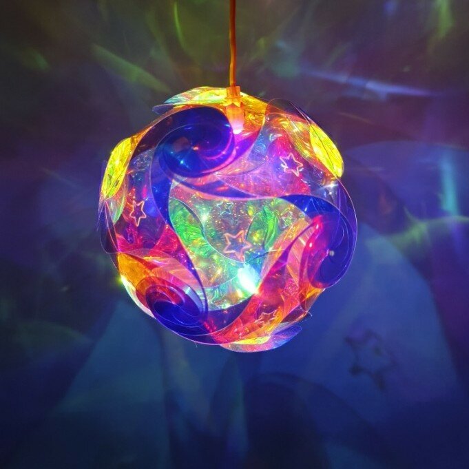 Цветочные фонарики, ослепительные лазерные ручные фонарики, золотое световое покрытие, ручная работа, 10 см (маленький размер), набор материалов для фонарей