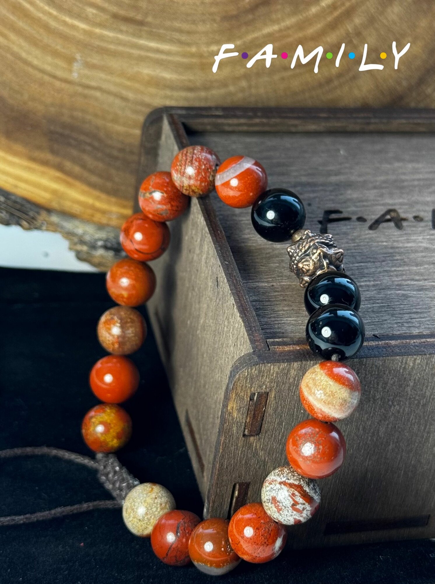 Браслет, агат, яшма