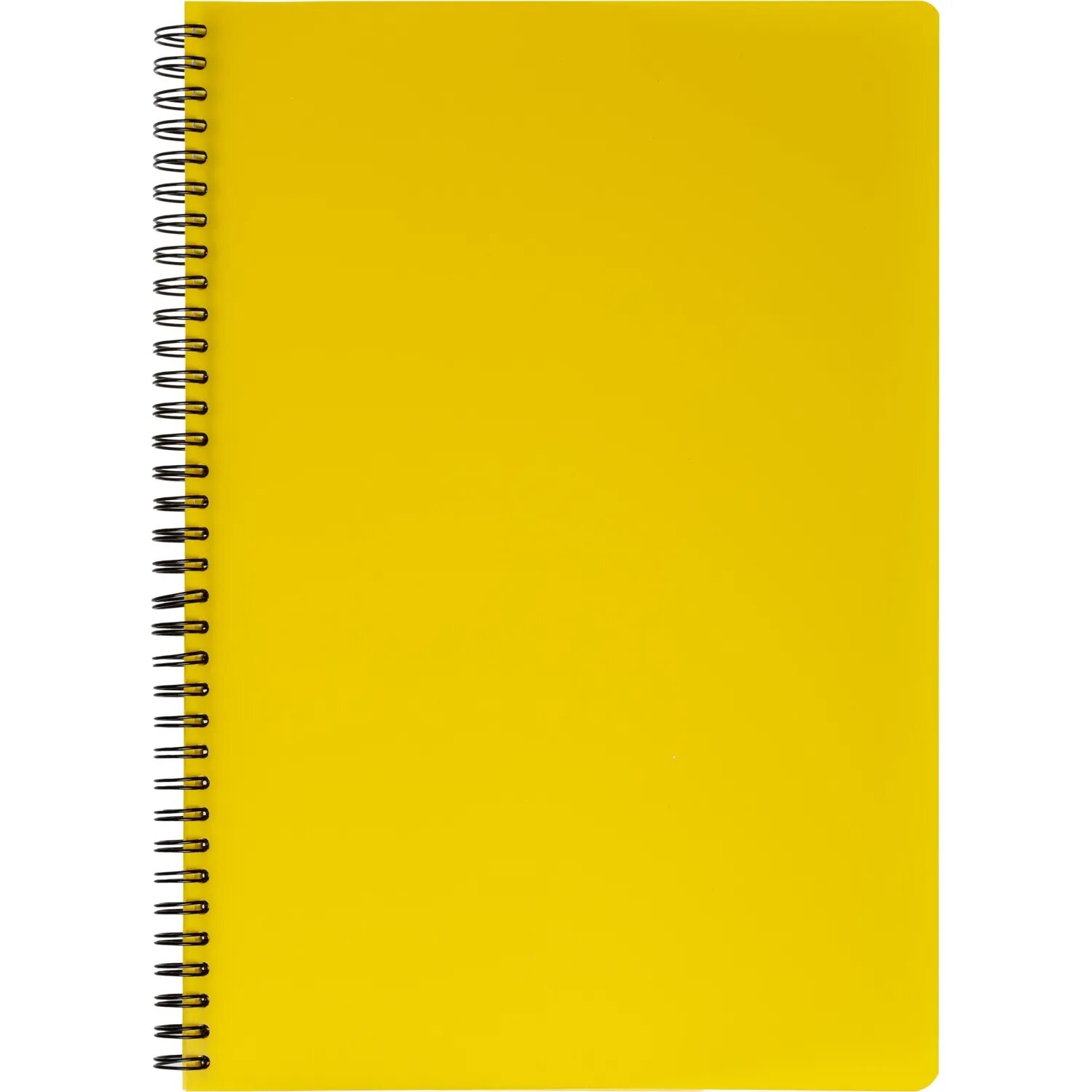 Бизнес-тетрадь А4.96л, кл, спир, пластик, тон. бл. Attache Bright colours Желтый