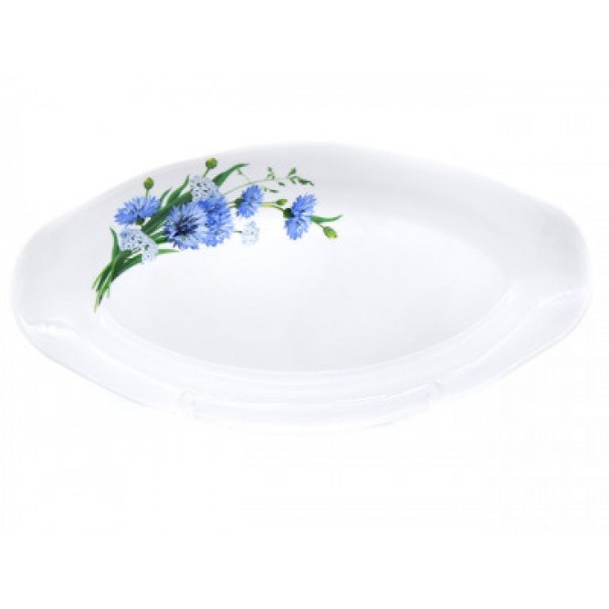 Селедочница фарфор 250ММ идиллия васильки ДФЗ