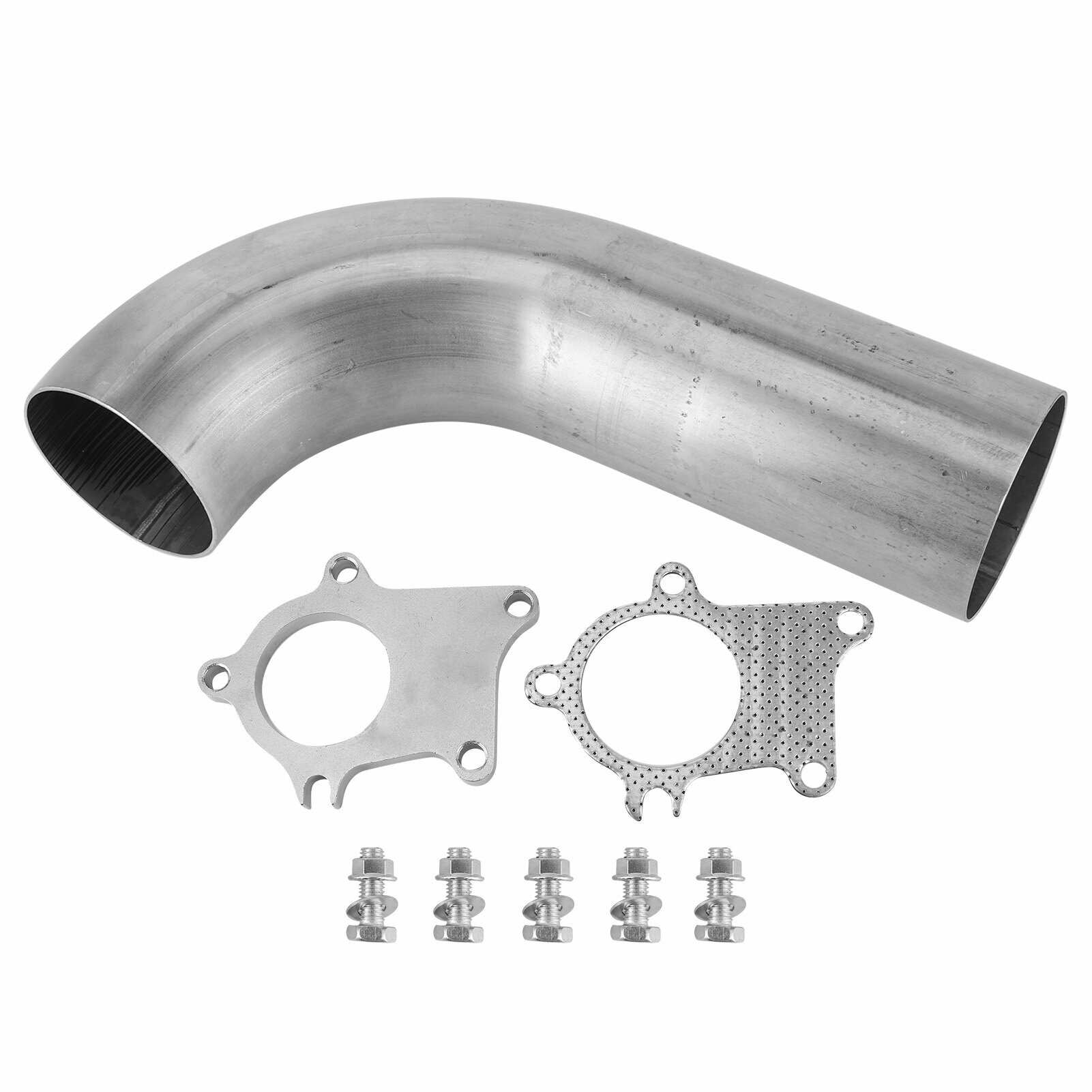 2,5-дюймовый турбокомпрессор вниз по трубе 90 градусов из нержавеющей стали трубы выхлопной стали для T3/T4 5-щелкового турбо-фланца