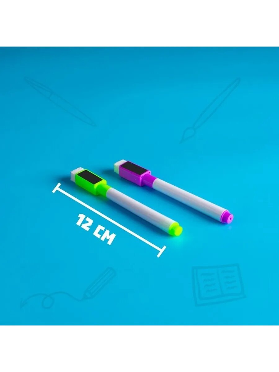 Цветные водные маркеры с магнитом, набор 6 шт.