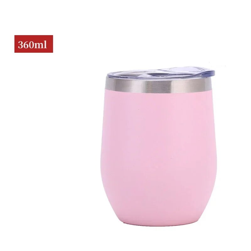 Термокружка для вина из нержавеющей стали 12 унций Розовый, Розовый