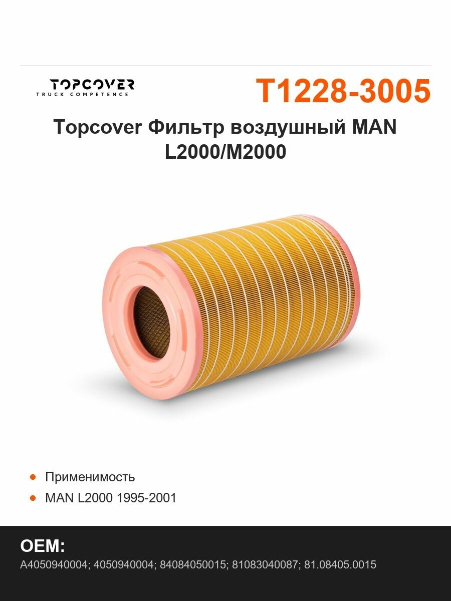 Topcover Фильтр воздушный MAN L2000/M2000