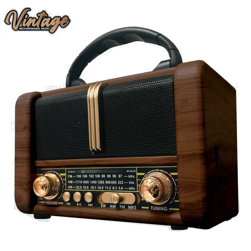 Винтажное домашнее AM/FM/ SW радио с легким портативным беспроводным Bluetooth Аудио TF-картой USB Флэш-диск MP3-плеер