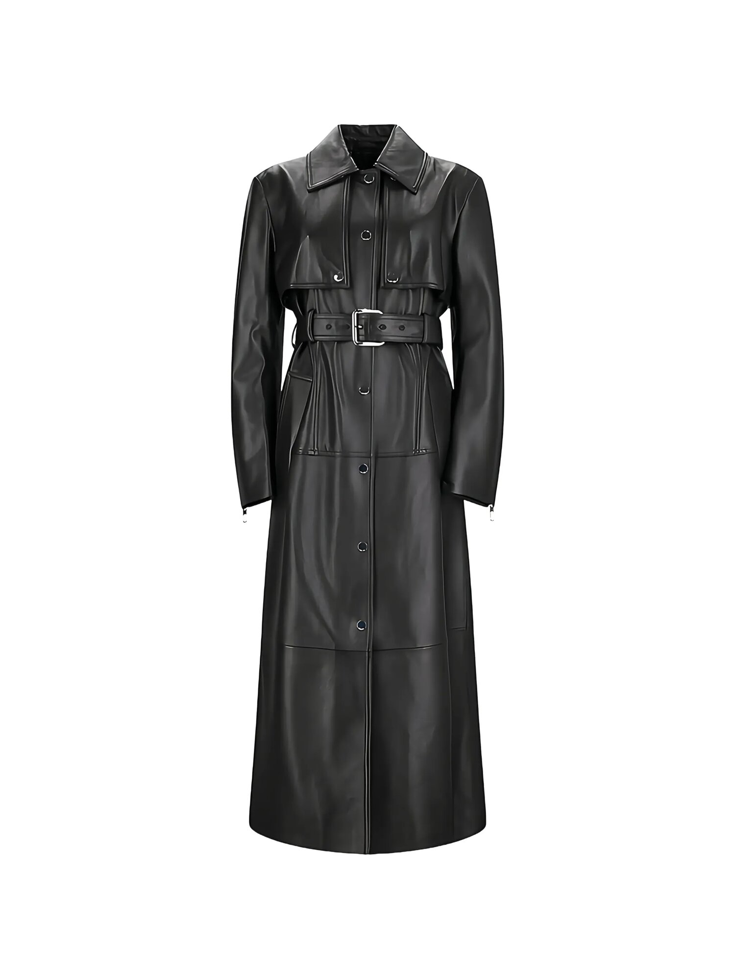 Пальто Belted leather coat