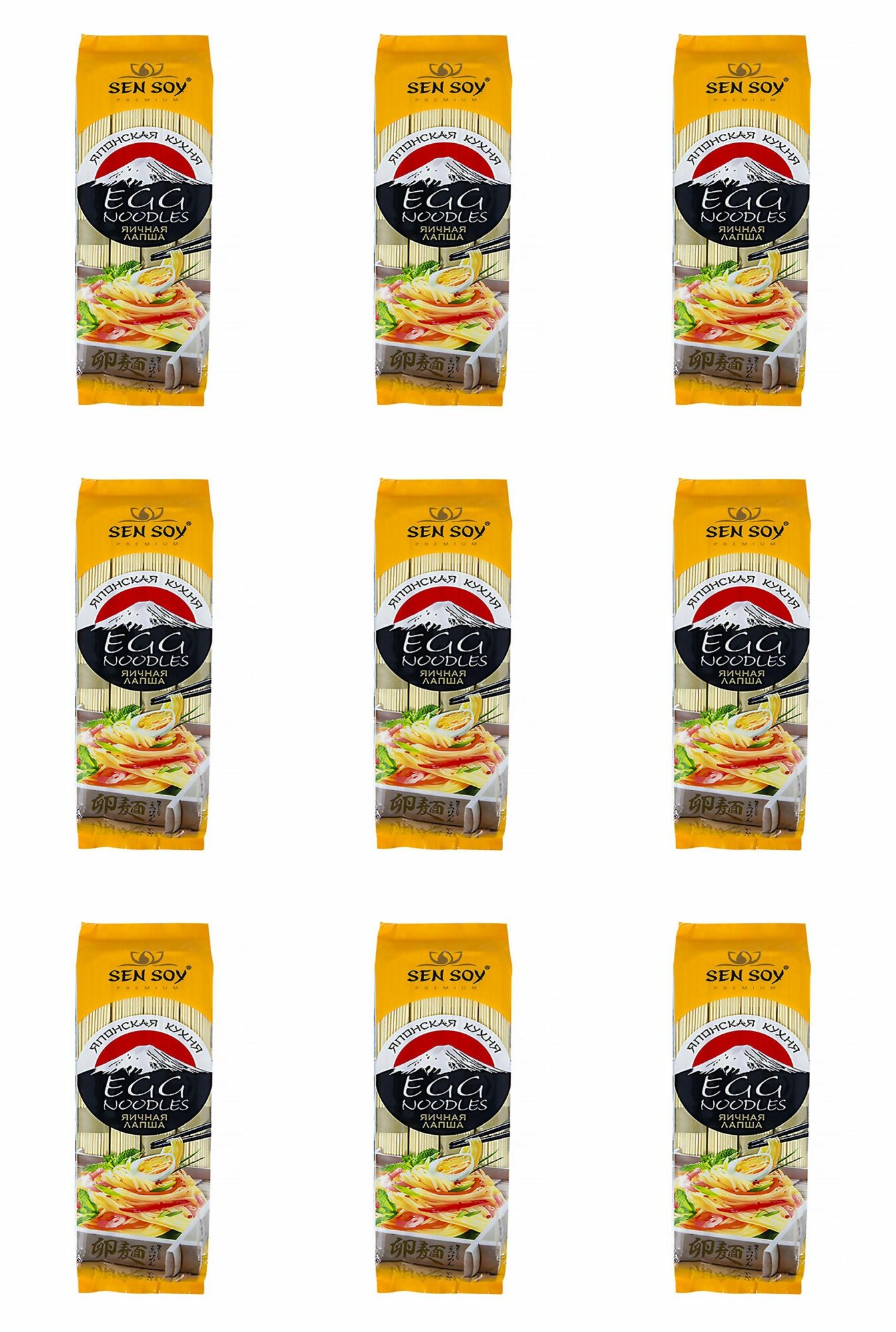 Sen Soy Лапша яичная, 300 г, 9 шт