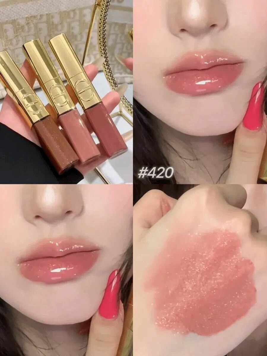 Помада dior 220 с блеском — фото 1