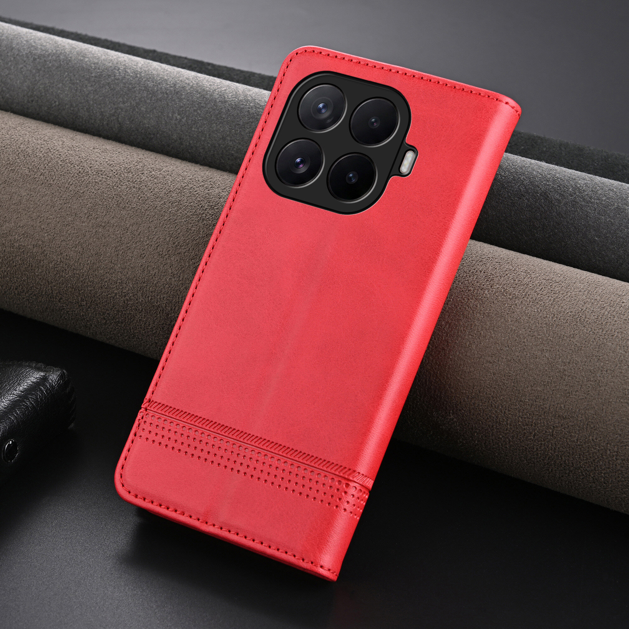Чехол для Xiaomi 17T Pro / Сяоми 17T Про / Ксиаоми 17T Про Высококачественный кожаный футляр Встроенный слот для карт памяти чехол