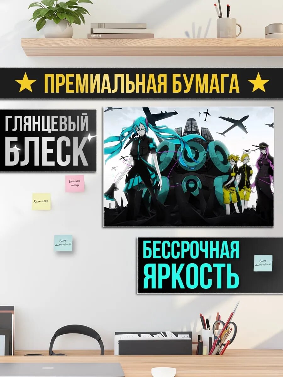 Плакат постер аниме девушки и самолеты — фото 1