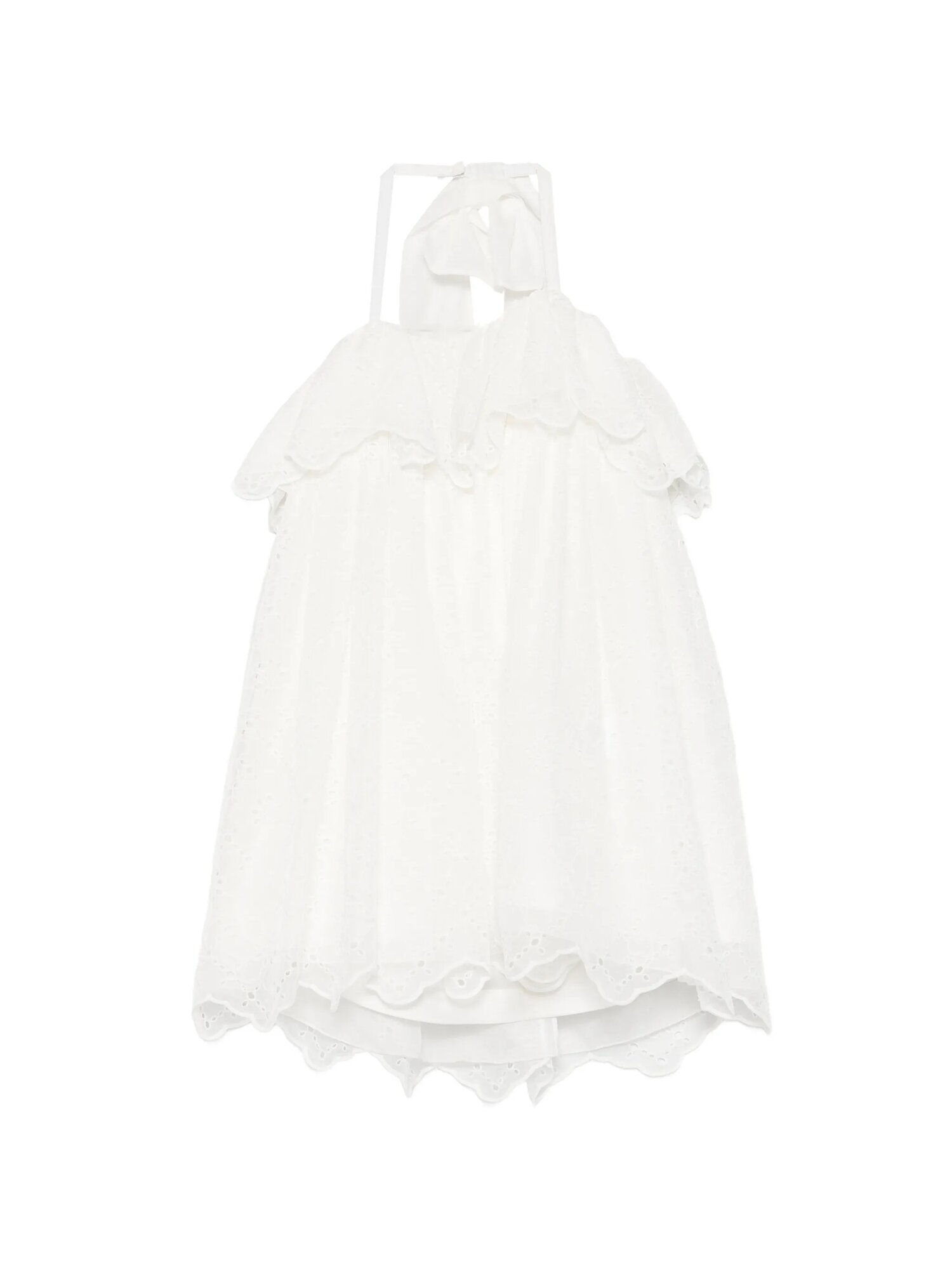 Платье Broderie-anglaise ruffled dress