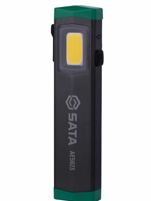 Рабочая лампа SATA AE5923, мини COB, аккумуляторная, магнитная,200 лм, USB Type-C, карманная, портативная, для ремонта авто