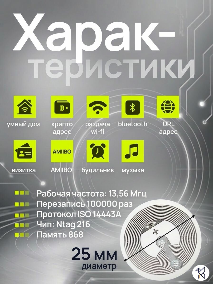 NFC метка наклейка Ntag216, 100 штук для умного дома, самоклеящаяся, перезаписываемая, умная электронная визитка