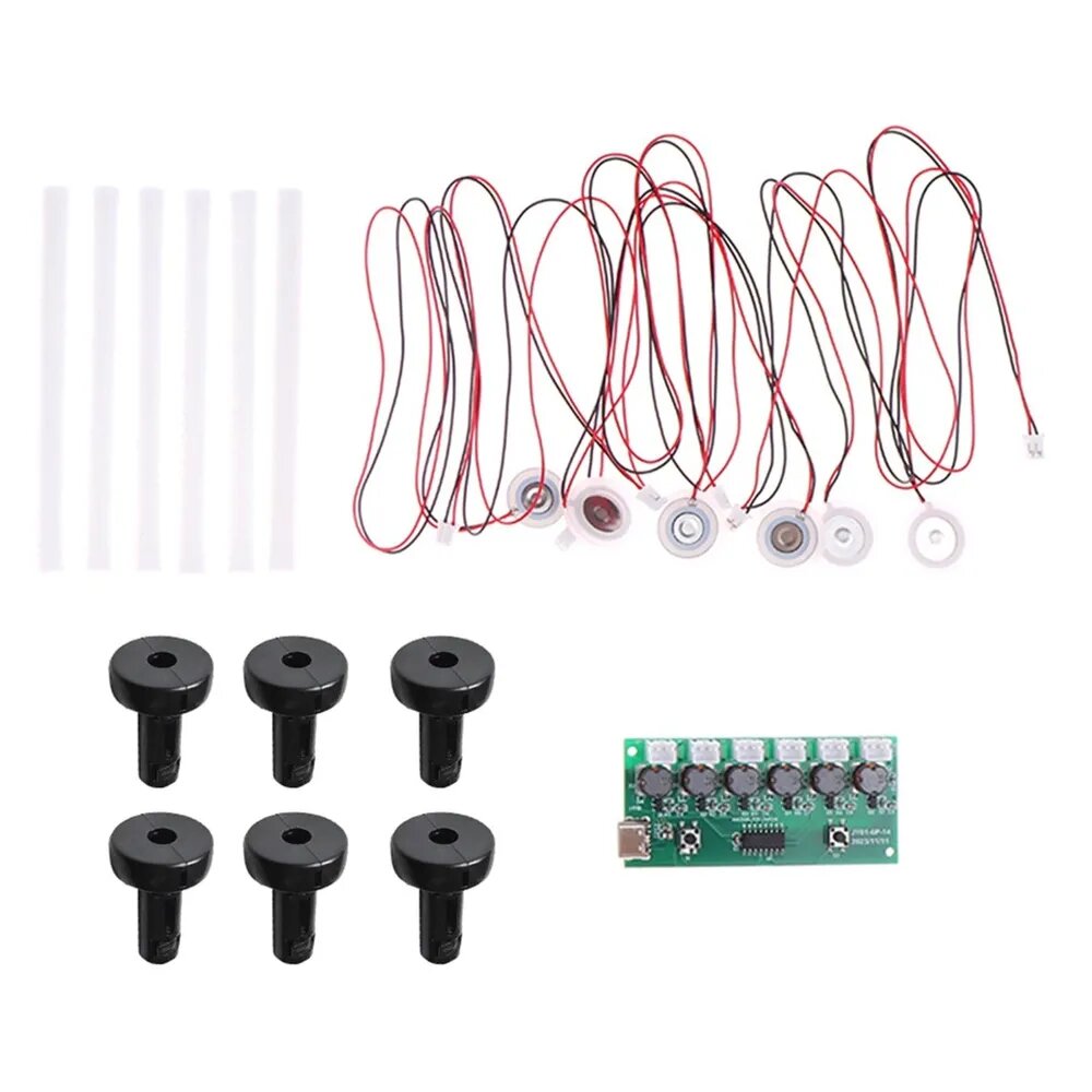 Модуль увлажнителя воздуха DIY Kit Плата управления распылением Ультразвуковой распылитель Схема управления туманом 6 насадок