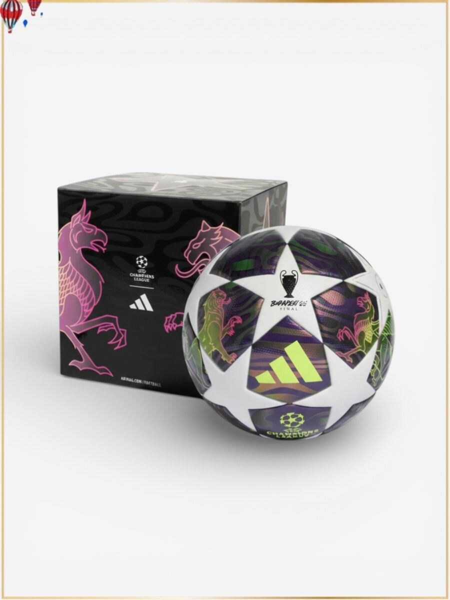 Adidas Мяч футбольный, 4 размер, черный