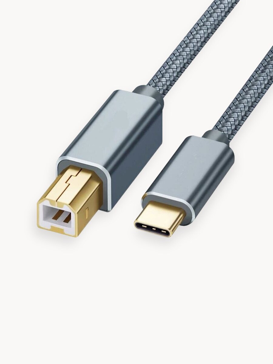 Кабель Prem USB Type-C - USB Type-B (100 см) для принтера, синтезатора, midi клавиатуры, жесткого диска