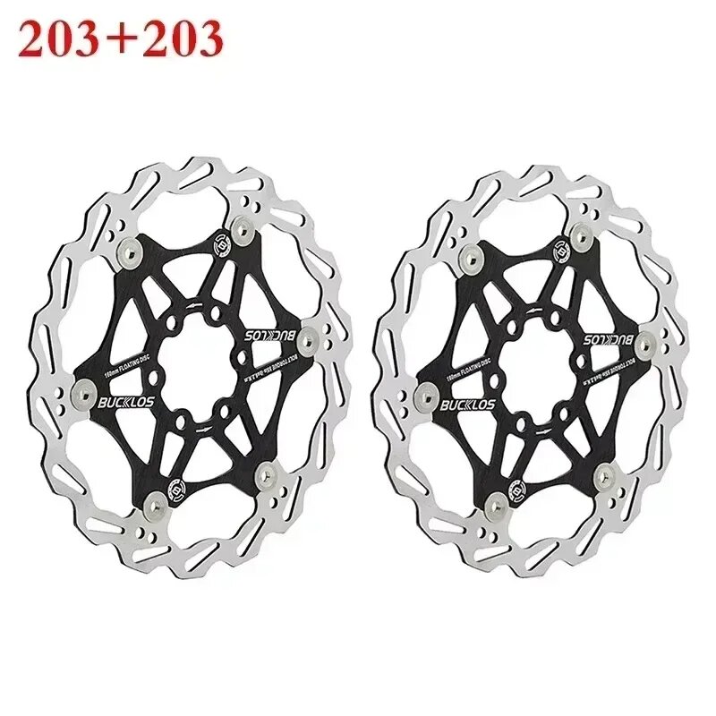 BUCKLOS MTB дисковые тормозные роторы 160/180/203 мм 2PC-203-203MM-Black
