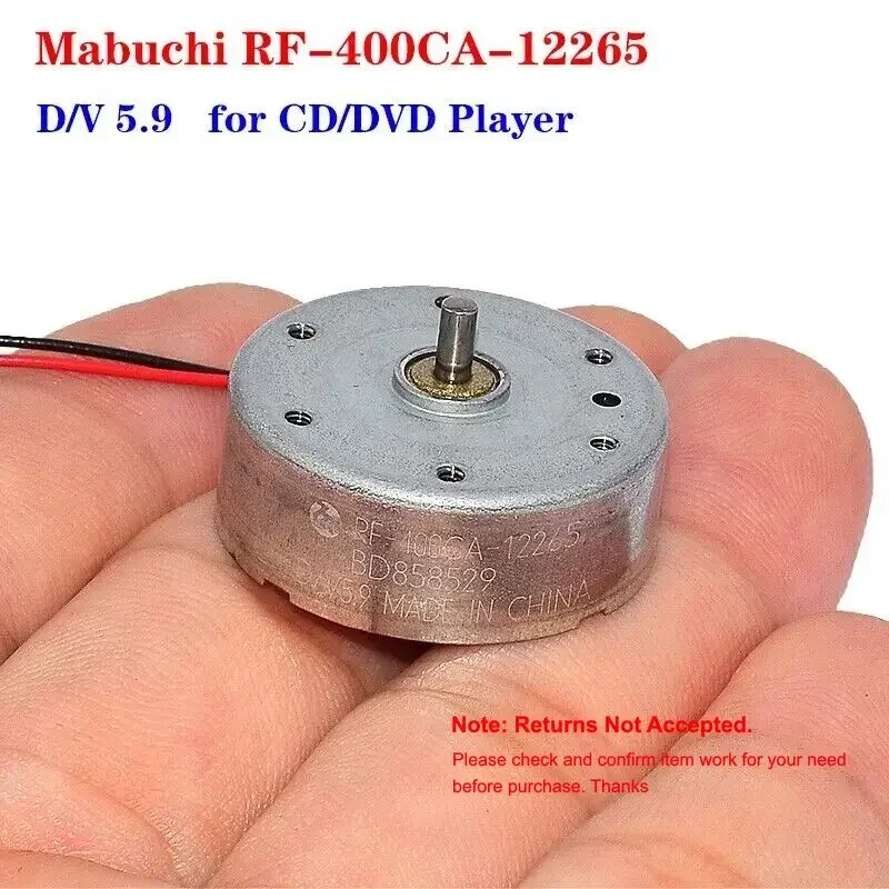 Mabuchi RF-400CA-12265 Motor D/V 5,9 DC 3V-6V Mini 24 мм круглый тонкий шпиндель Micro 400 Motor для автомобиля AV CD DVD плеер устройство