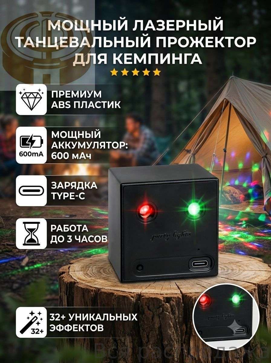 Лазерный проектор с стробоскопом, 32 режима освещения, для дома, для дискотеки, для праздника, для вечеринки