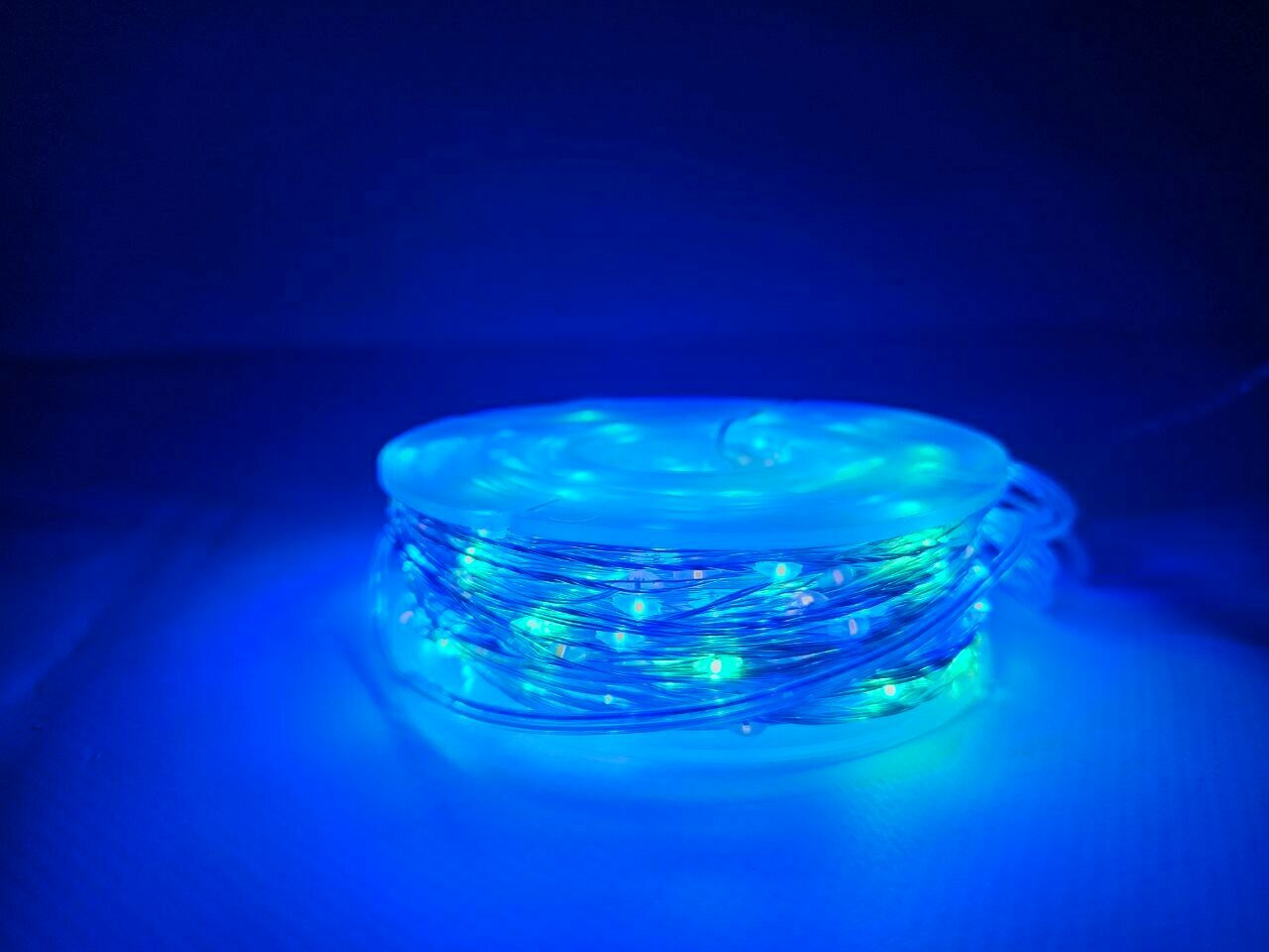 Новогодняя гирлянда светодиодная линейная, 1000 LED, разноцветная, прозрачный провод, катушка, 100 метров