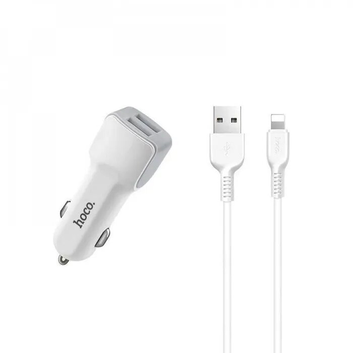 Зарядный комплект Hoco Z23 Grand style + кабель microUSB, белый