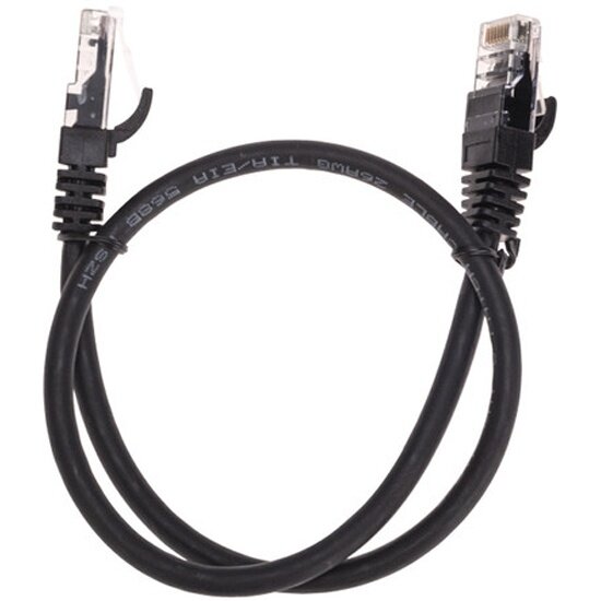 Патч-корд U/UTP Rexant cat 6, медь, LSZH (негорючий), 0,5 м, RJ45-RJ45, 26AWG, черный