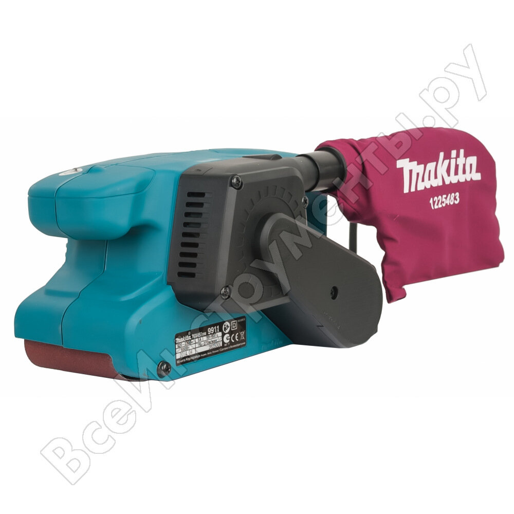 Ленточная шлифмашина Makita 9911 профессиональная модель с подключением к пылесосу и электрической регулировкой
