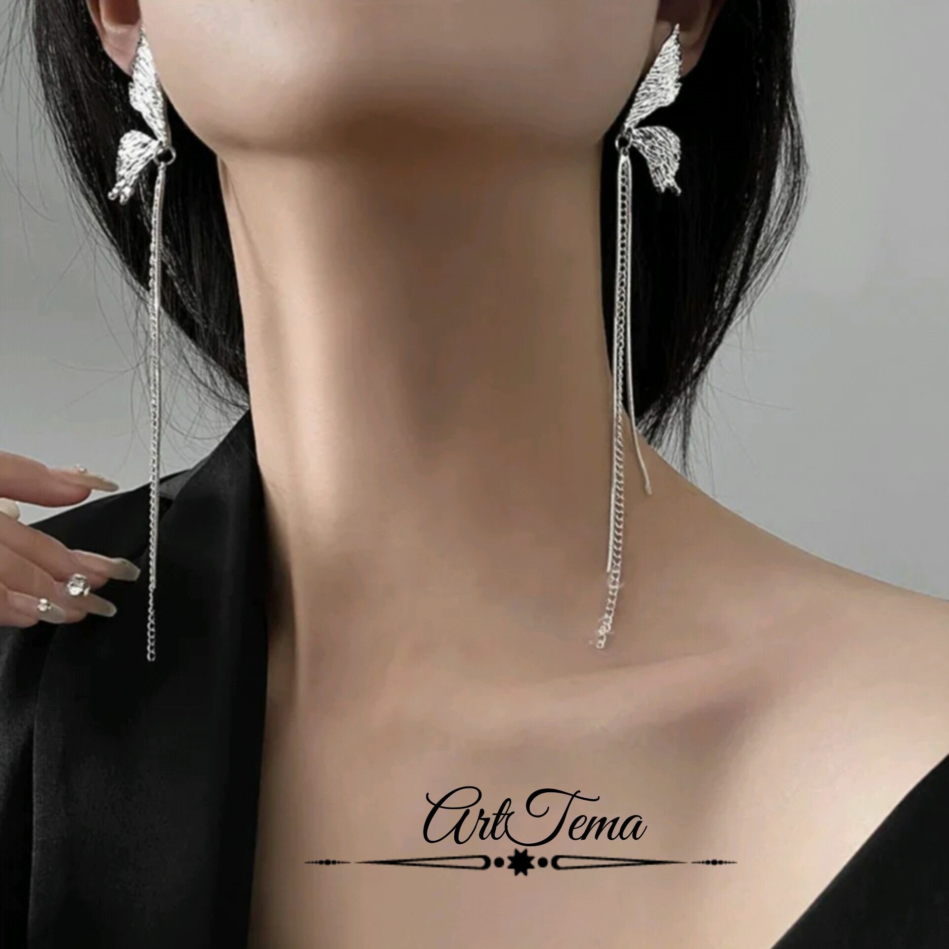 Серьги цепочки