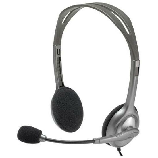 Наушники LOGITECH Stereo Headset H110 серебристый (981-000472)