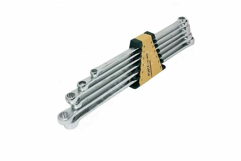 Набор удлиненных накидных ключей с 10х12 по 17х19 6 предметов FORCE 50622