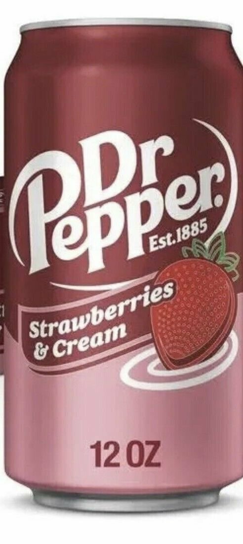 Газированный напиток Dr.Pepper Strawberries and Cream (Доктор Пеппер Клубника и Сливки) 355 мл (США)