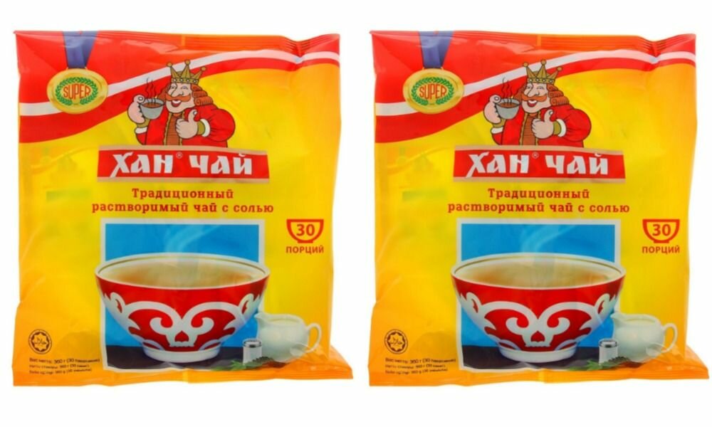 ХАН Чай растворимый с йодированной солью, 30 пакетиков по 12 г, 2 уп