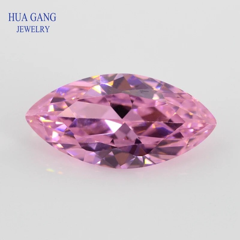 Бусины Excellent Heart кубический цирконий маркiза 50шт Фиолетовый, 2x4mm 50pcs, Pink