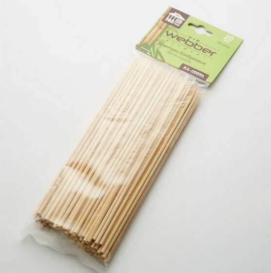 Шампуры бамбуковые Webber KA-00054 vip Germany 100 шт 20 см