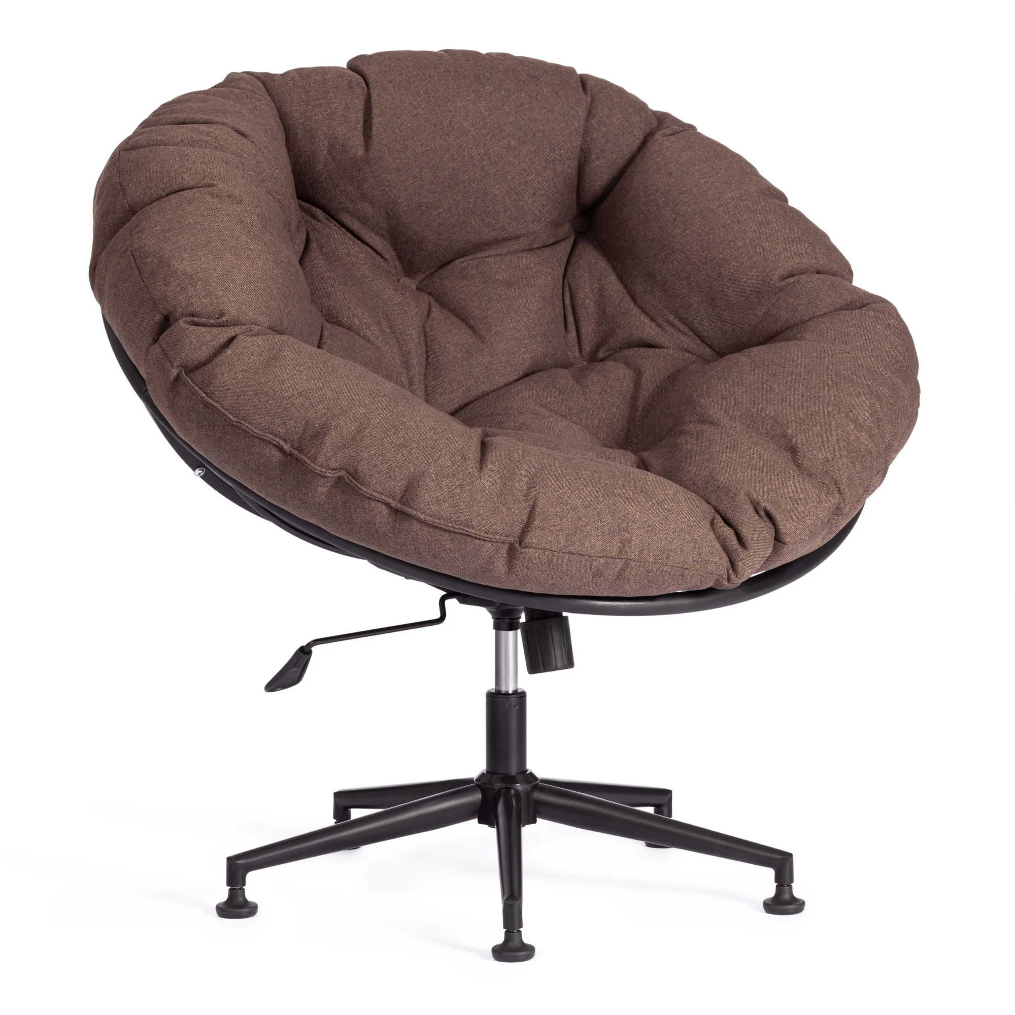 Кресло CLOUDE Tetchair коричневый, черный, ткань, металл, мягкое сиденье, с подлокотниками